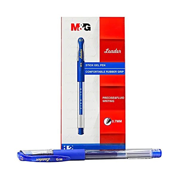 M&G Leader Gel Pen Blue – Greenvalley Lahore