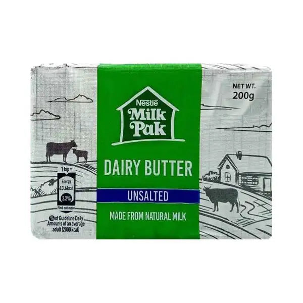 Nestle Milk Pak Unsalted Butter 200GM – Greenvalley Lahore